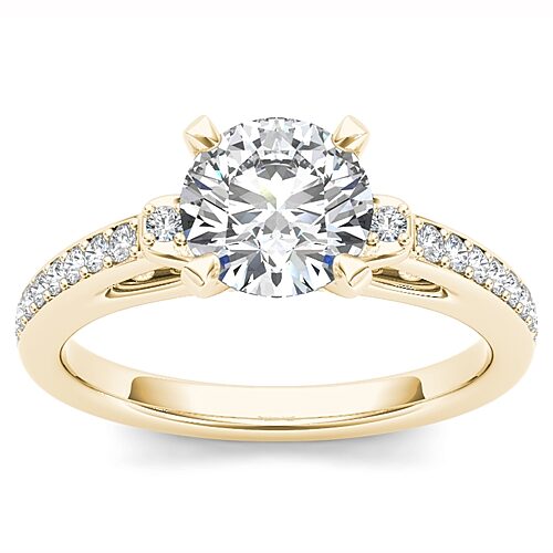 Click here for 1 CT.T.W. Natural Round Diamond 14K Gold Engagemen... prices