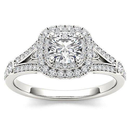 Click here for 1 CT.T.W. Natural Round Diamond 14K Gold Engagemen... prices