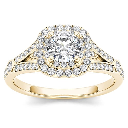 Click here for 1 CT.T.W. Natural Round Diamond 14K Gold Engagemen... prices