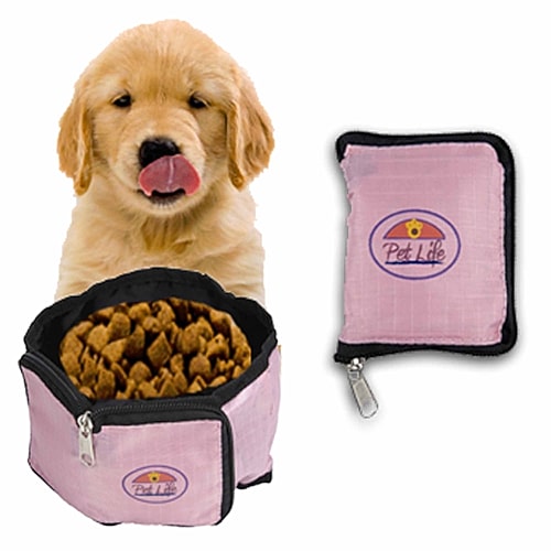 Click here for The Pet Life Wallet Travel Pet Bowl  One Size  Pin... prices