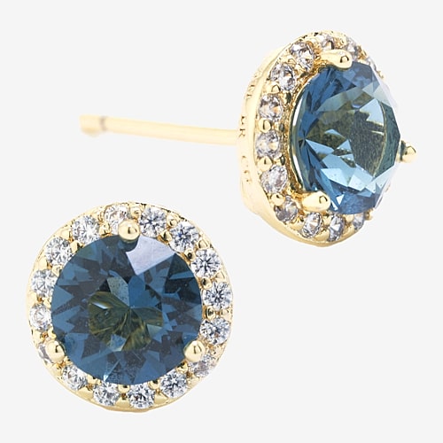 Click here for Sparkle Allure Austrian Crystal Halo Round Stud Ea... prices