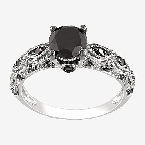 Click here for 1 1/4 CT.T.W. Color-Enhanced Black Diamond Ring  8... prices