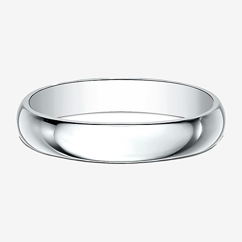 Click here for 4mm 10K Gold Wedding Band  7 1/2  White prices