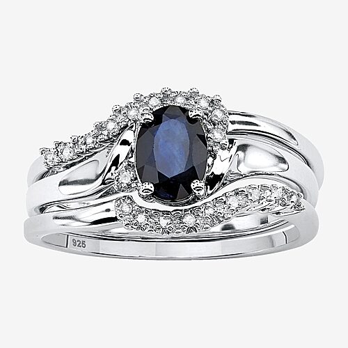 Click here for DiamonArt Womens 1 1/10 CT. T.W. Genuine Blue Sapp... prices