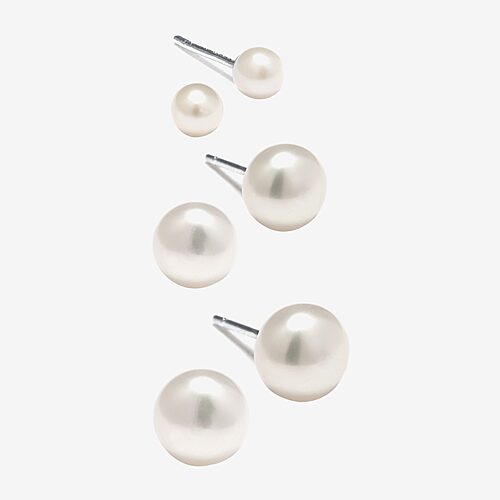 Click here for Silver Treasures Womens White Cultured Freshwater... prices