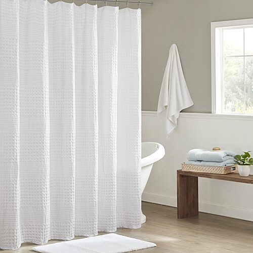 Click here for Madison Park Arlo Waffle Shower Curtain  72 x 72 -... prices