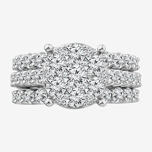 Click here for Round 4 CT.T.W. Natural Diamond Side Stone Bridal... prices