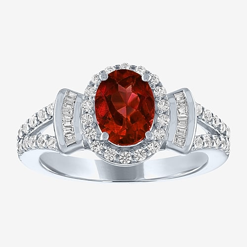 Click here for Womens Genuine Red Garnet Sterling Silver Oval Coc... prices