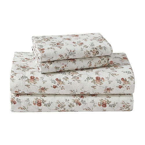 Click here for Laura Ashley(R) Le Fleur Cotton Flannel Sheet Set prices