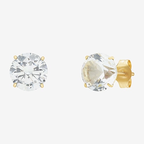 Click here for Gemstone 10K Gold 4mm Round Stud Earrings  One Siz... prices