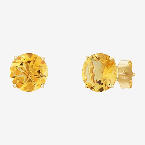 Click here for Gemstone 10K Gold 6mm Round Stud Earrings  One Siz... prices