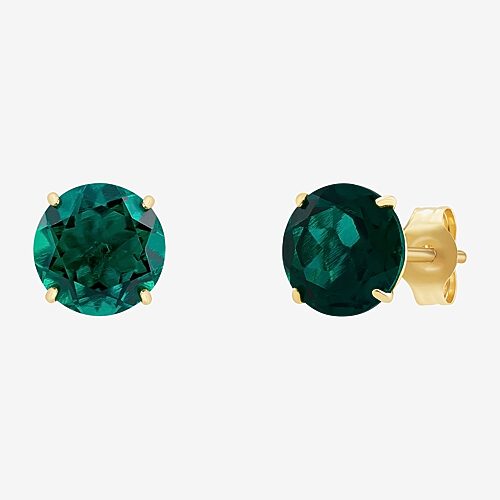 Click here for Gemstone 10K Gold 6mm Round Stud Earrings  One Siz... prices