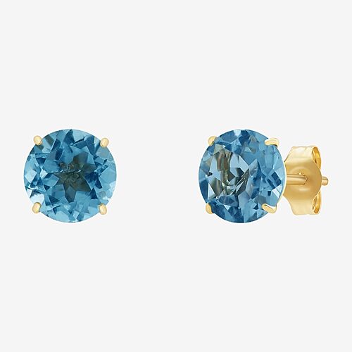 Click here for Gemstone 10K Gold 6mm Round Stud Earrings  One Siz... prices