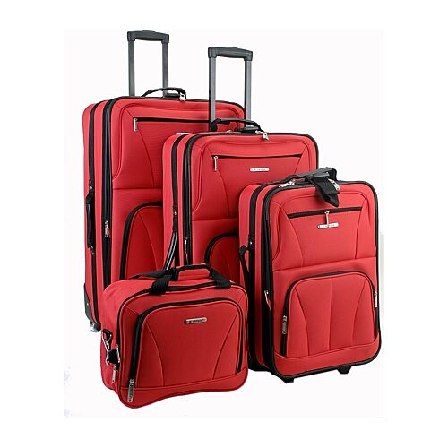Click here for Rockland 4-Pc. Softside Luggage Set - Red prices