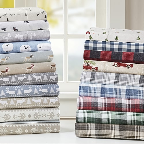 Click here for Woolrich Printed Flannel 4-Pc. Sheet Set  Californ... prices