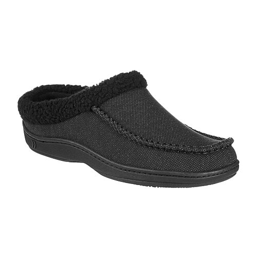Click here for Isotoner Mens Moccasin Slippers  X-large  Black prices