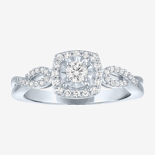 Click here for Womens 1/3 CT. T.W. Lab Grown White Diamond Sterli... prices