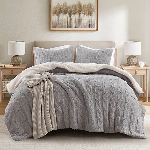 Click here for Madison Park Riordan Waffle Knit Chenille 2-Pc. Co... prices