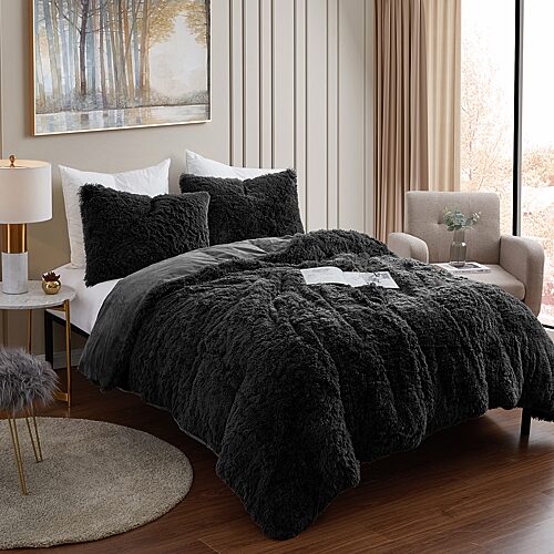 Click here for Sweet Home Collection Plush Shaggy 3pc. Comforter... prices