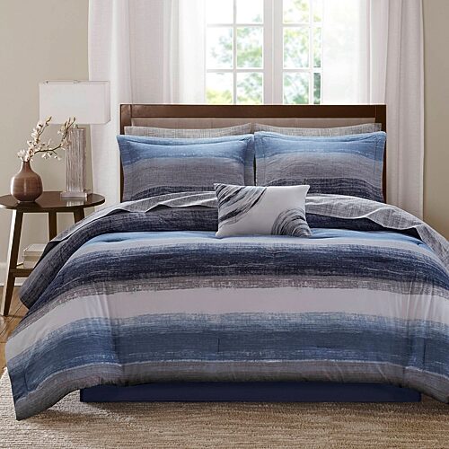 Madison Park Essentials Saben 7-Pc. Comforter Set  Twin - Navy