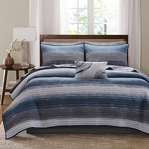 Click here for Madison Park Essentials Barret Quilt Set with Cott... prices