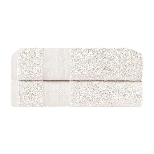 SUPERIOR Aria Collection | 100 Turkish Cotton 2-pc. Quick Dry Bath Towel  One Size  White