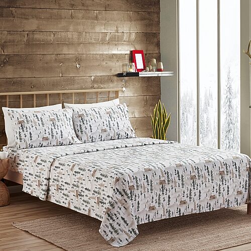 Click here for Sweet Home Collection Winter Cabin Printed Extra D... prices