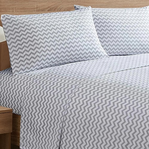Click here for Sweet Home Collection 6pc. Printed Chevron Microfi... prices