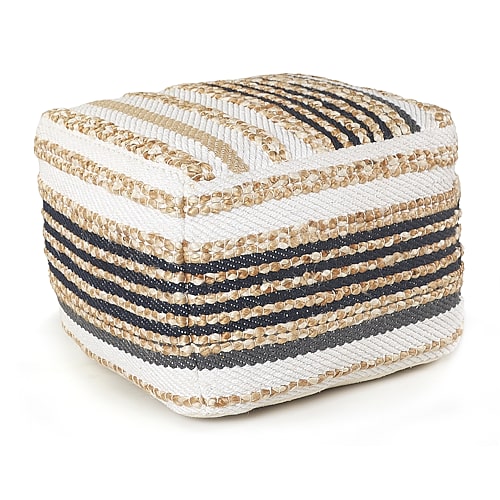 Click here for LR Home Elmo 14 Handmade Jute Blend Pouf in Natura... prices