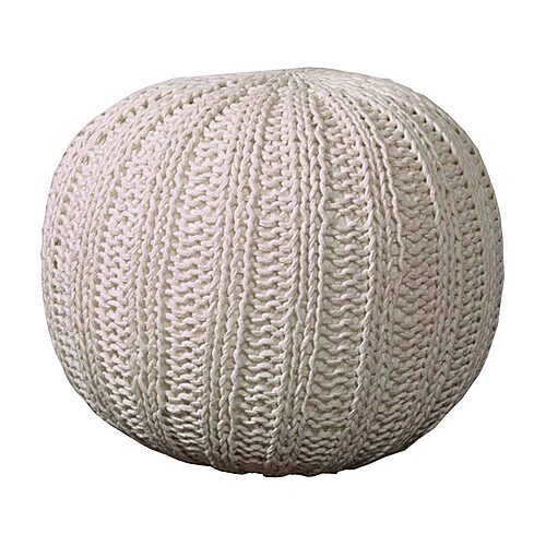 Click here for LR Home Montra 16 Handmade Cableknit Cotton Pouf... prices