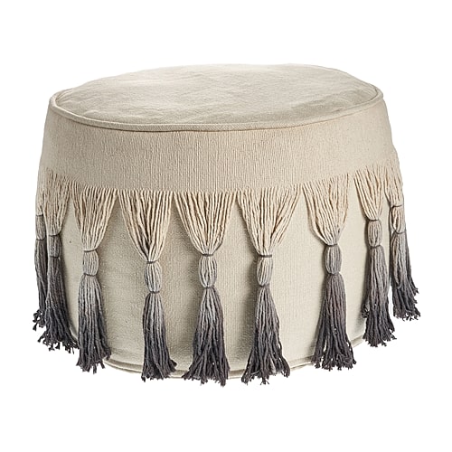 Click here for LR Home Levi 14 Handmade Cotton Pouf in Beige Ombr... prices