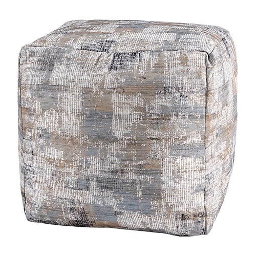 Click here for LR Home Winston 18 Handwoven Cotton Pouf in Blue/B... prices