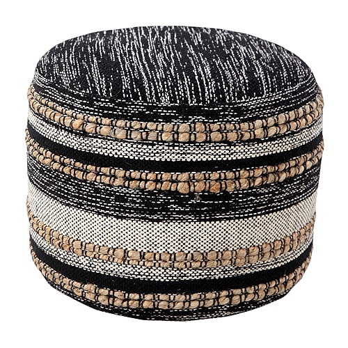 Click here for LR Home Briala 14 Handmade Cotton Blend Pouf in Bl... prices