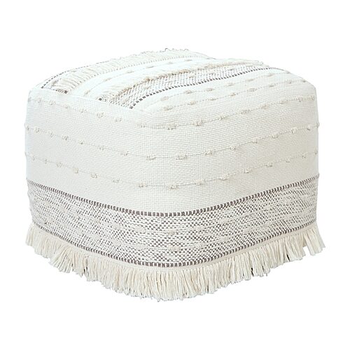 Click here for LR Home Tristan 14 Handmade Cotton Blend Pouf in C... prices