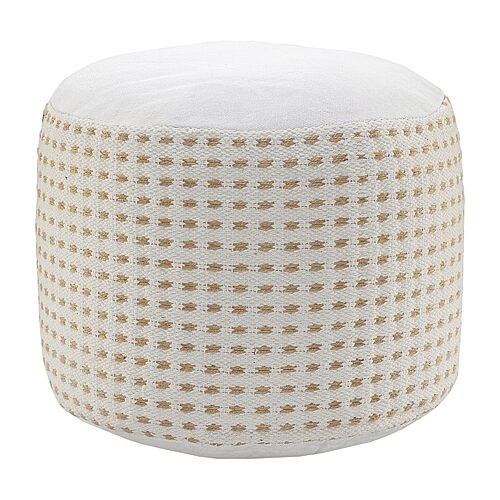 Click here for LR Home Naples 14 Handmade Jute Blend Pouf in Whit... prices