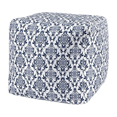Click here for LR Home Wolfram 18 Handwoven Cotton Pouf in Blue/W... prices
