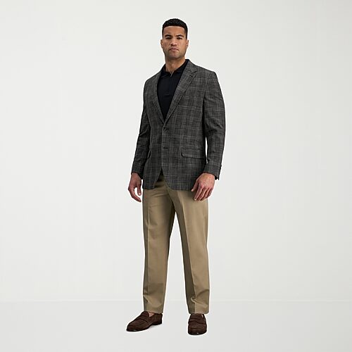 Click here for Haggar Mens Premium No Iron Khaki Classic Fit Flat... prices