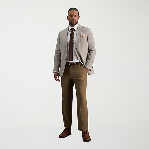 Click here for Haggar Mens Premium Comfort Stretch Classic-Fit So... prices