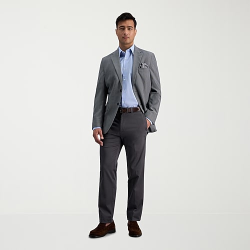 Click here for Haggar Mens Iron Free Premium Khaki Straight-Fit F... prices