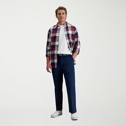 Click here for Haggar Stretch Corduroy Mens Classic Fit Flat Fron... prices