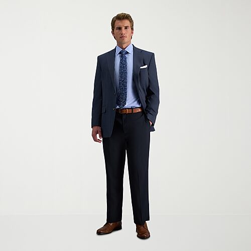 Click here for Haggar E-CLO Stria Mens Classic Fit Dress Flat Fro... prices