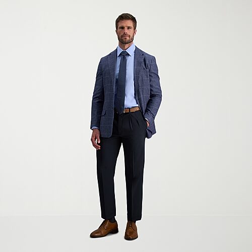 Click here for Haggar E-CLO Stria Mens Classic Fit Dress Pleated... prices