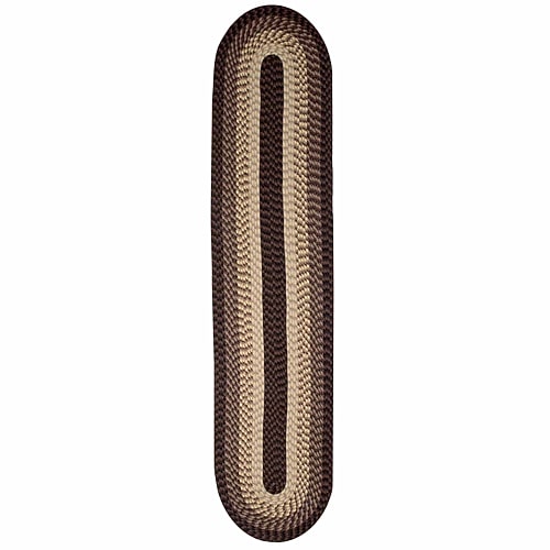 Better Trends Alpine Braided 2X9 Indoor Oval Runner  One Size  Brown