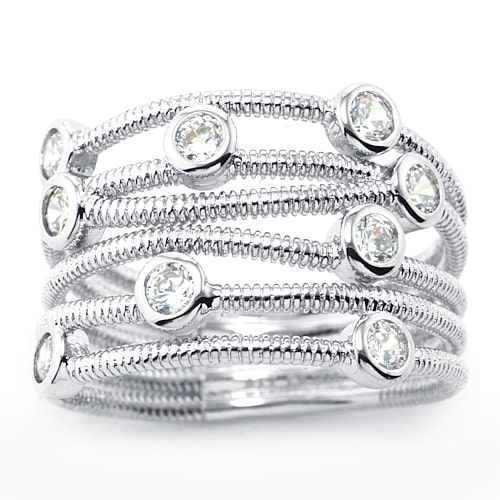 Click here for Sparkle Allure Womens Cubic Zirconia Pure Silver O... prices