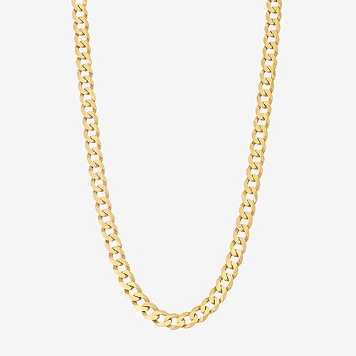 Click here for Made in Italy 14K Gold Over Silver Solid Curb Chai... prices