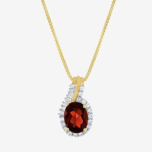 Click here for Womens Genuine Red Garnet 14K Gold Over Silver Ste... prices