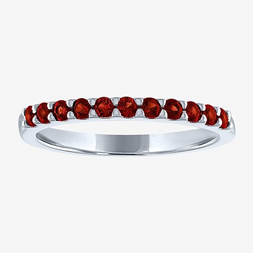 Click here for Gemstone Sterling Silver Stackable Ring  6  Garnet prices