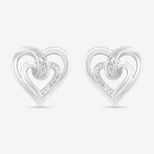 Click here for Diamond Accent Natural White Diamond Sterling Silv... prices