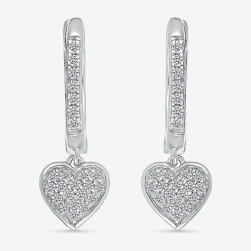 Click here for Womens 1/5 CT. Natural White Diamond Sterling Silv... prices