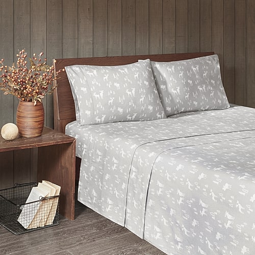 Click here for Woolrich Flannel Cotton Sheet Set  One Size  Gray prices